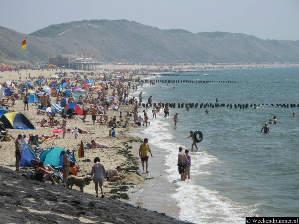 De badplaats Zoutelande in Zeeland